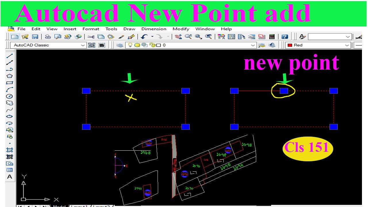 Autocad break point. বাহুর মধ্যে নতুন পয়েন্ট নেওয়ার নিয়ম। break at ...