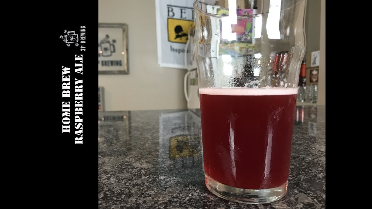 Home Brew All Grain Raspberry Ale Tasting 2017 - YouTube