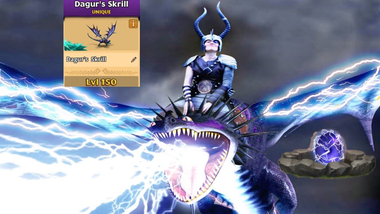DAGUR'S SKRILL MAX LEVEL 150 TITAN MODE - DRAGONS: RISE OF BERK - YouTube