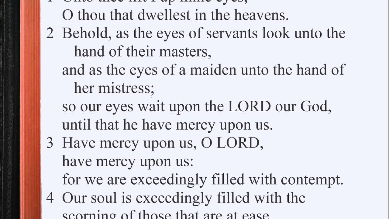 Psalm 123 1 4 KJV Scripture Song Full Chapter YouTube