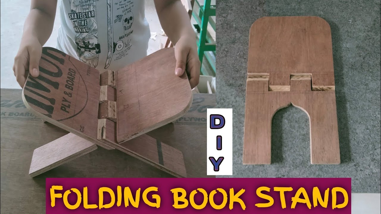 How to make a folding book stand - YouTube