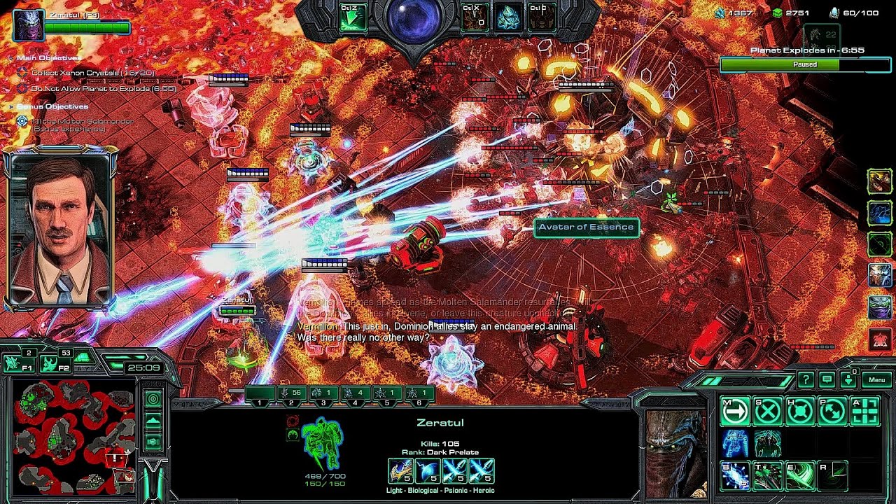 SC2 Co-Op The Vermillion Problem "Media Blackout" Zeratul GamePlay ...