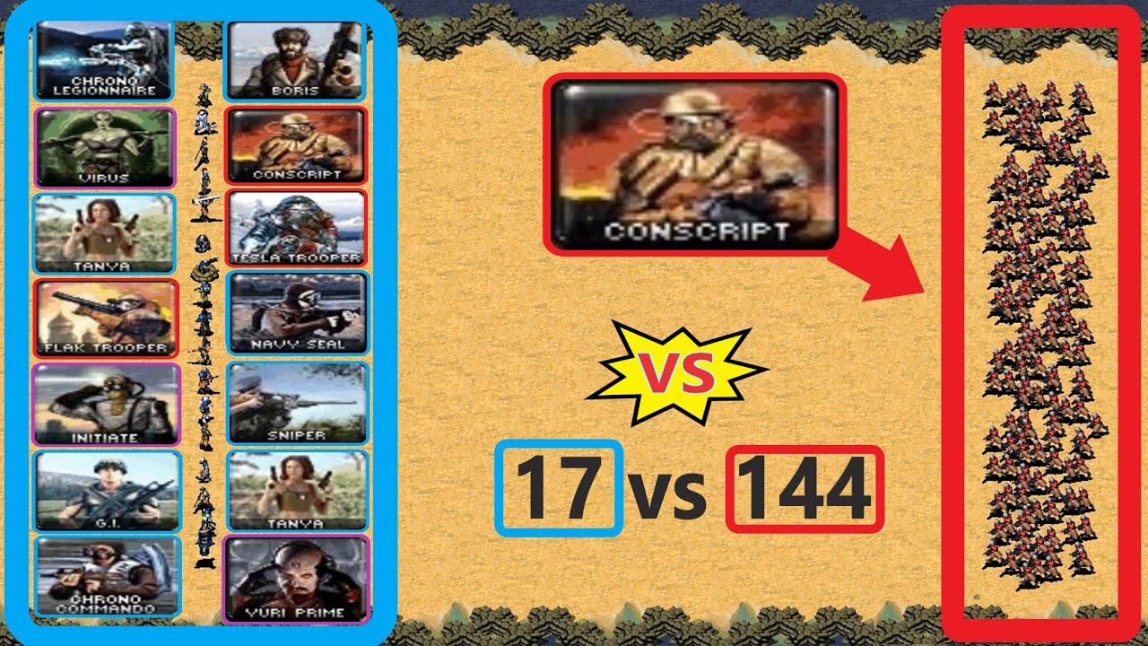 Conscripts Survival - Same Cost - Red Alert 2 - YouTube