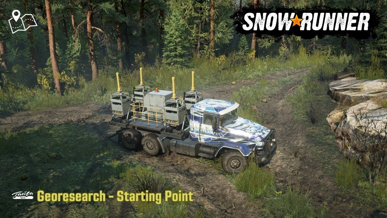SnowRunner | Georesearch - Starting Point | Taiga Oil Contract - YouTube