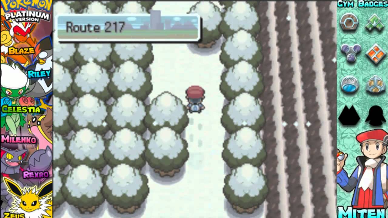 Let's Play Pokemon Platinum - Part 27 - Snowy route to Snowpoint City ...