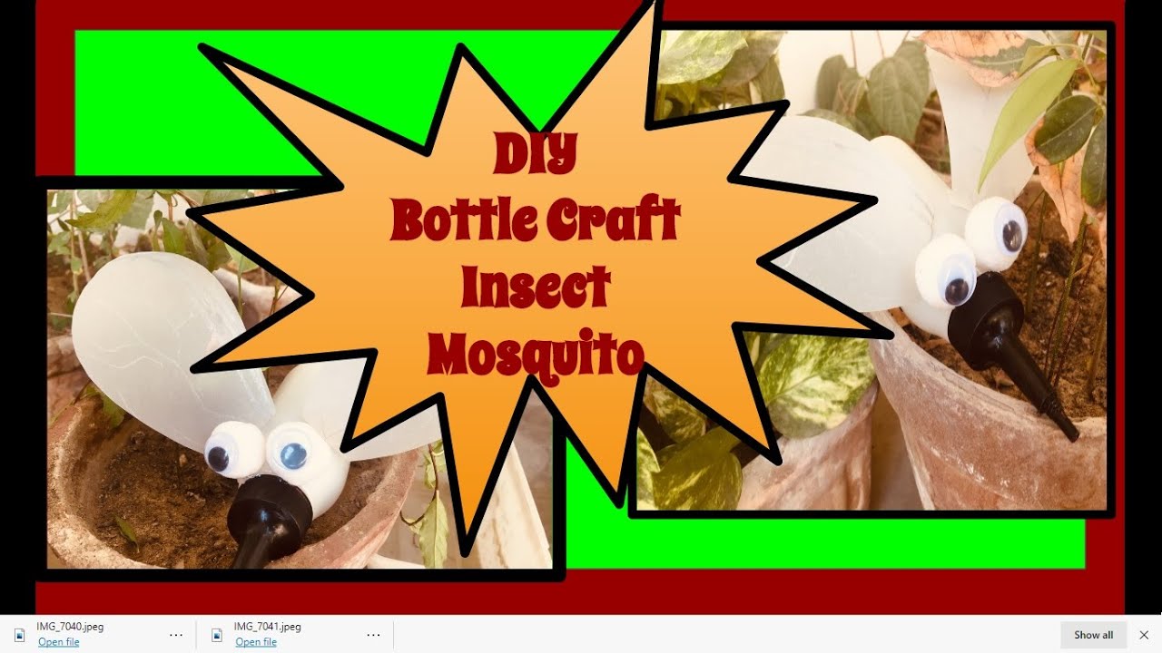 Bottle Craft Insect Mosquito DIY || How to make a Mosquito with Empty ...
