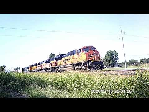 VID202007054 BNSF 8498 SD70ACe northbound 10 32 AM 18 July 2020 Guthrie Oklahoma by Ronald E ...
