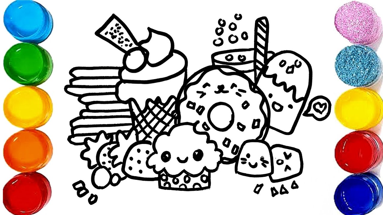 Kawaii Food Drawing Easy|Step by Step Kawaii Food Drawing&Coloring for ...
