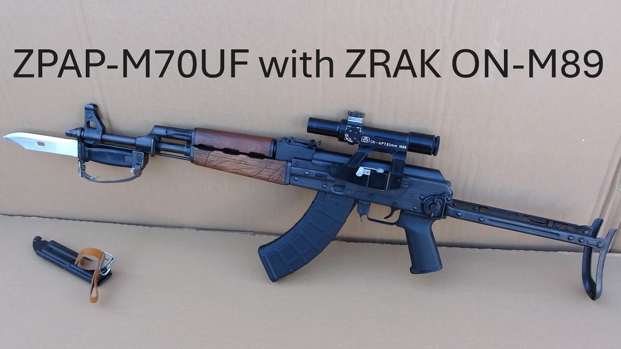 zastava ZPAP m70 underfolder with Zrak ON-M89 scope unboxing review ...