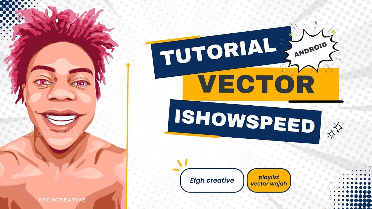 IShowSpeed cartoon - how to make vector art on android - tutorial ...