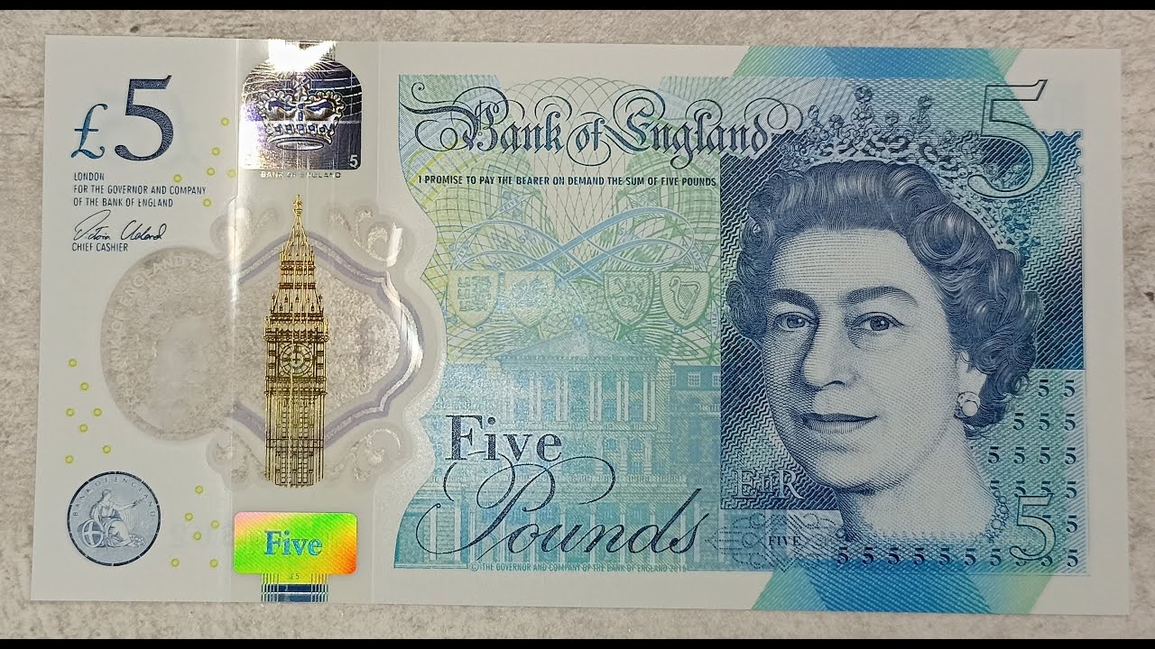 UNITED KINGDOM OF GREAT BRITAIN 5 POUNDS 2015 POLYMER QUEEN SIR WINSTON ...