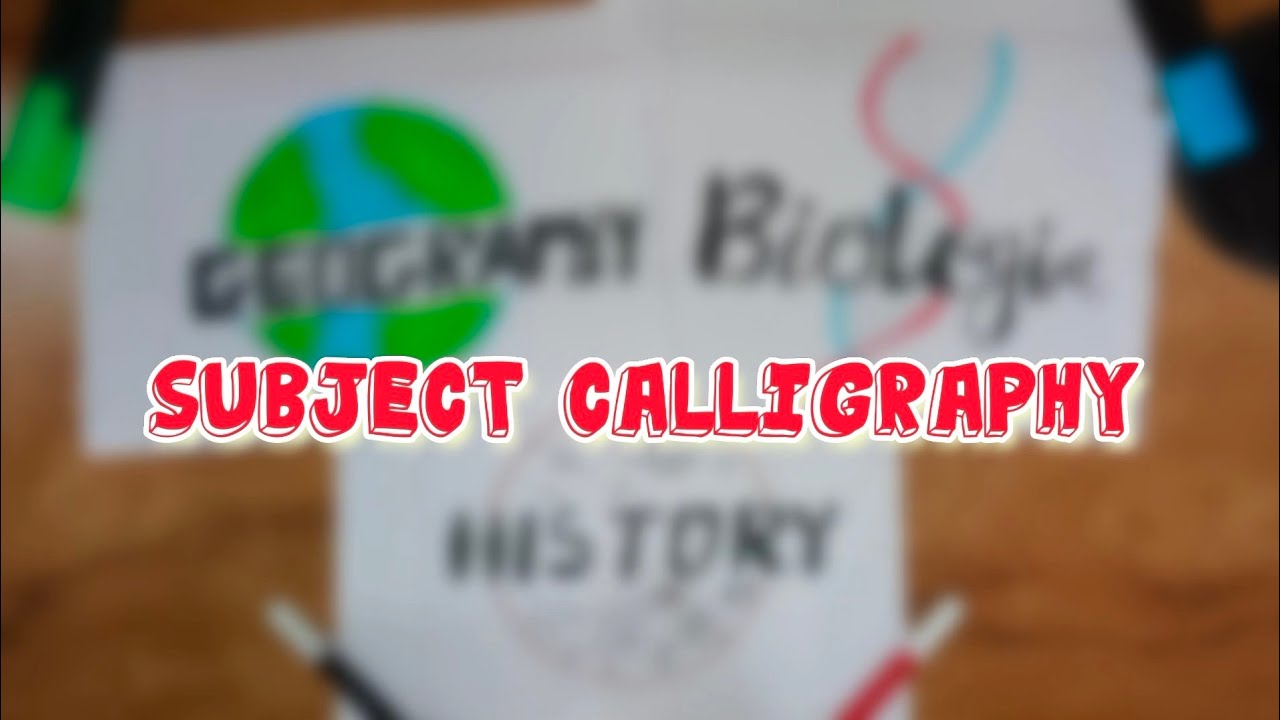 How to make simple subject calligraphy | Simple and easy subject ...