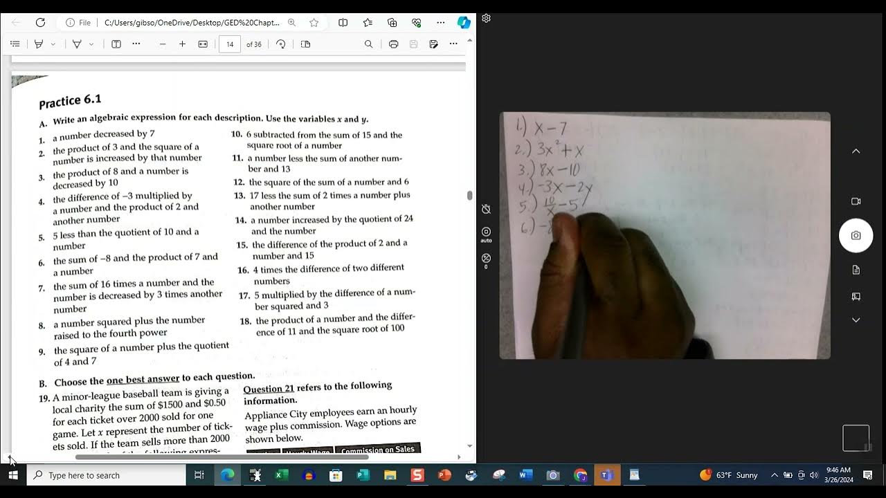 Chapter 5 Lesson 6 Part 1 - YouTube