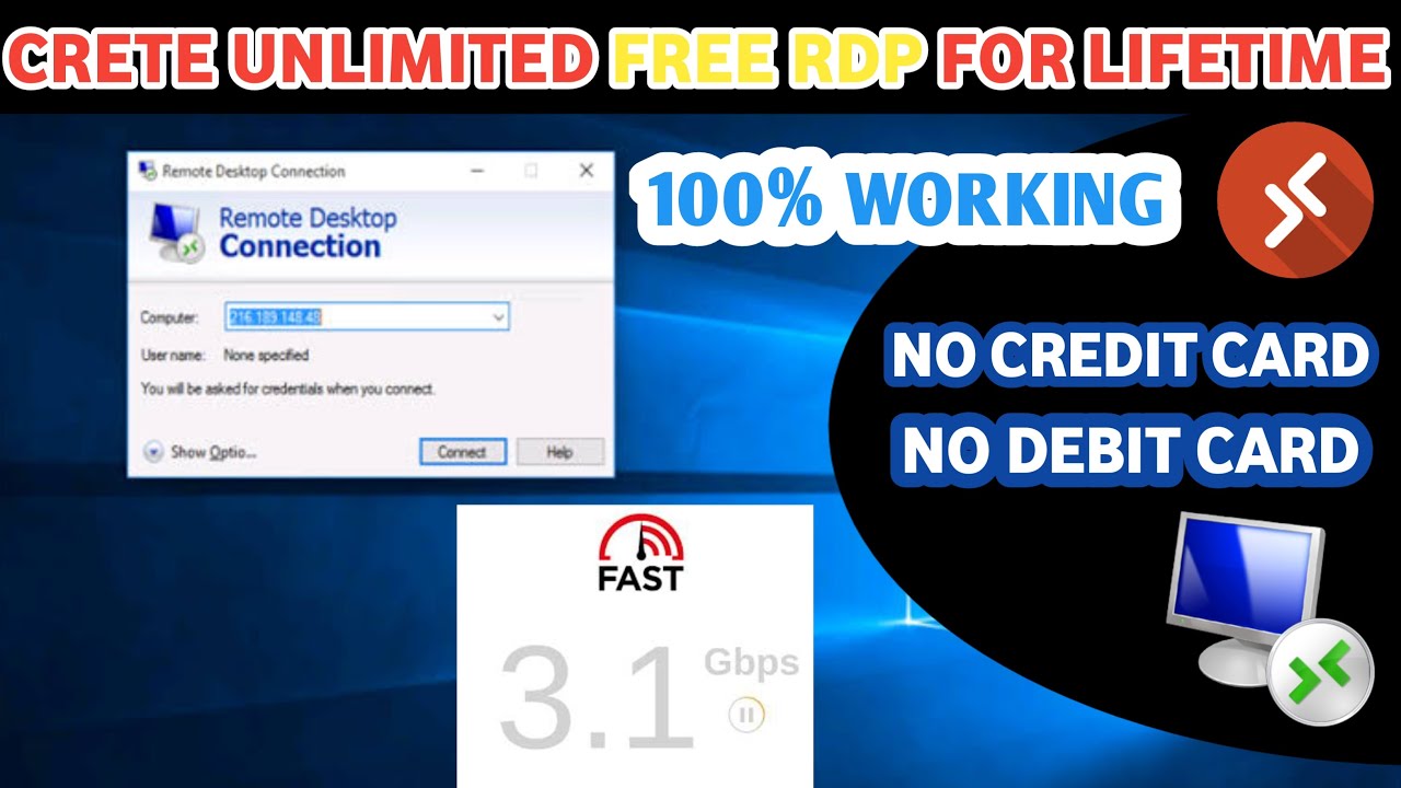 how to get free rdp | lifetime free rdp | free mai rdp kaise banaye ...
