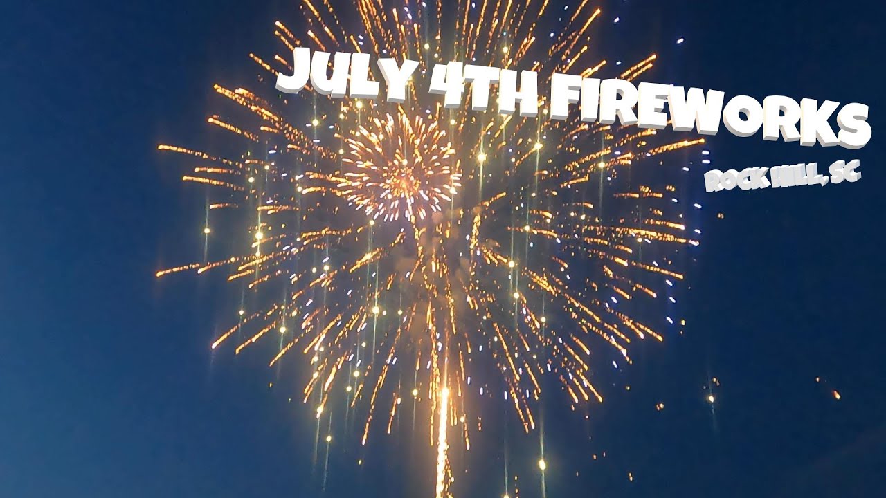 July 4th Fireworks Rock Hill South Carolina | Back Up Terry T-Shirt ...
