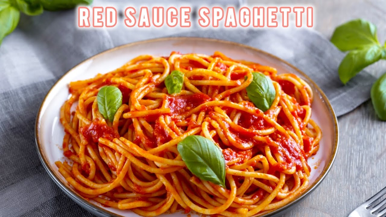 Red sauce spaghetti recipe Indian style || Easy Red Sauce Spaghetti ...