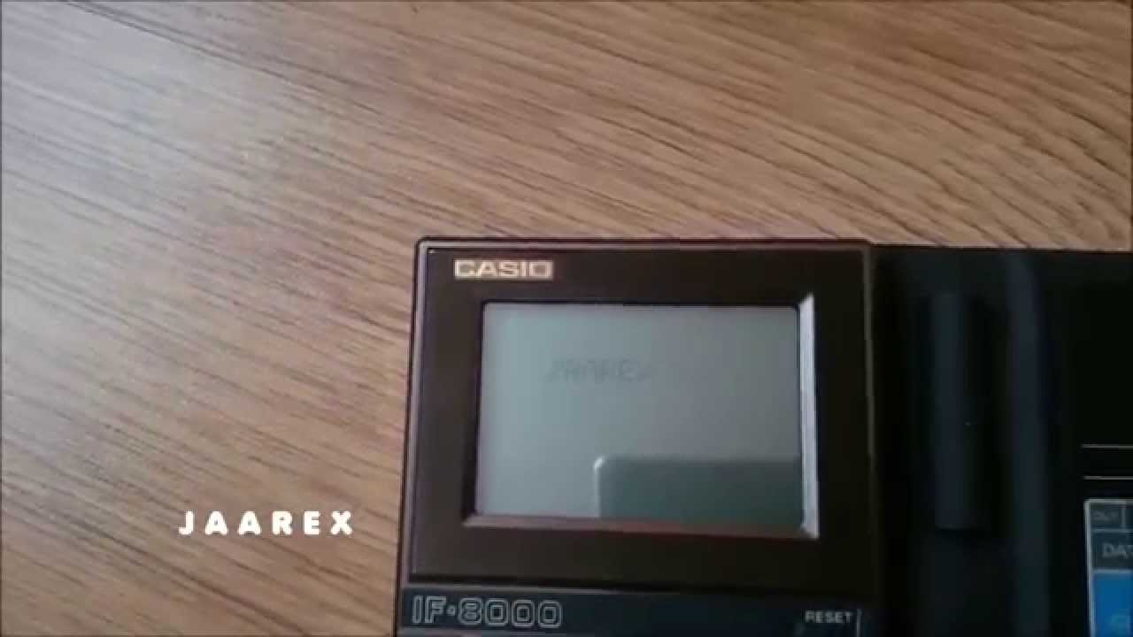 CASIO IF 8000 Digital diary tablet on LCD 1986 - YouTube