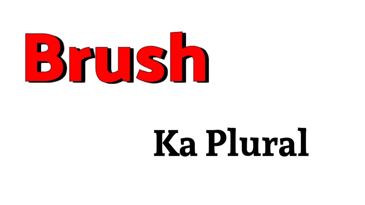 brush ka plural / brush ka plural form / brush ka plural word / plural ...