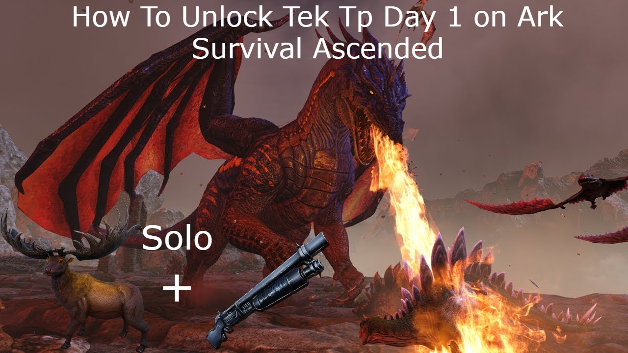How To Get Tek Tp Solo Day 1 On Ark Survival Ascended - YouTube