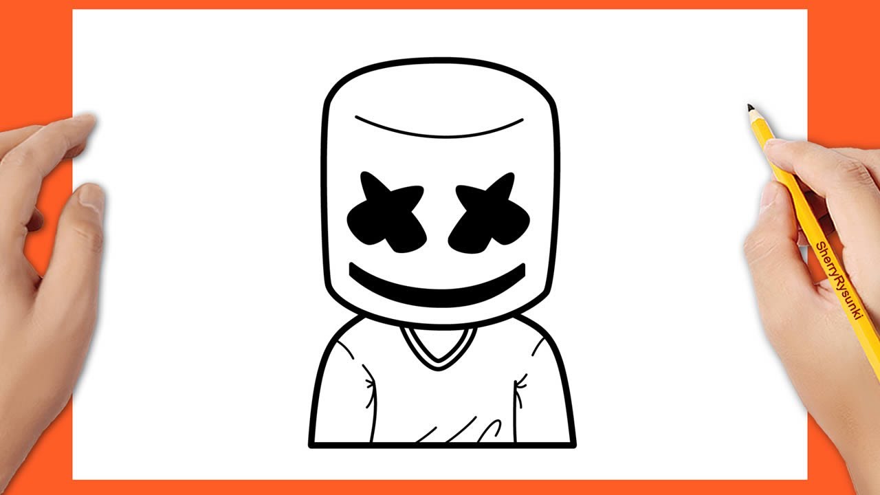 Jak narysować Marshmello | How to draw Marshmello easy - YouTube
