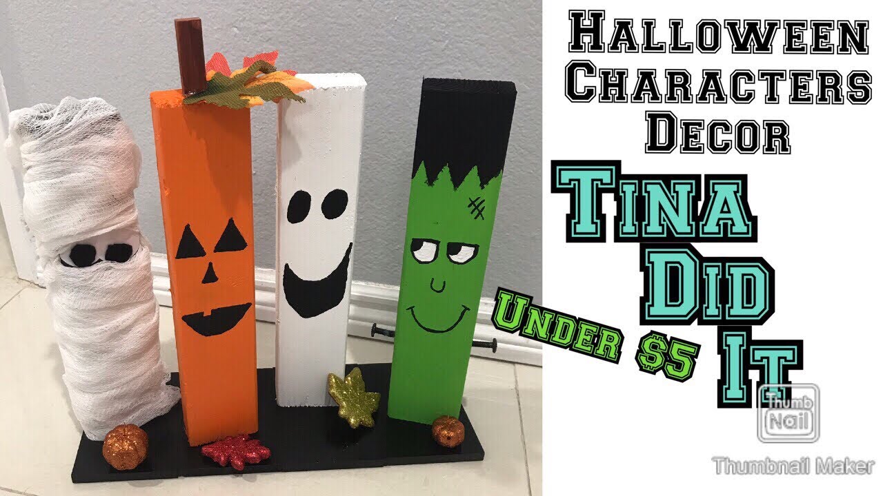 UNDER $5 Halloween decor diy/ Halloween characters diy/ ghost diy ...