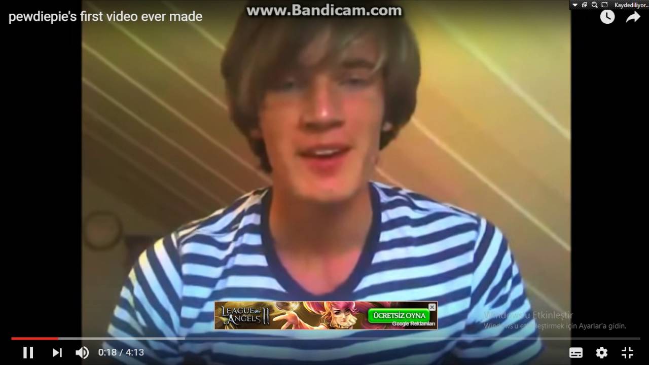 pewdiepie's first video ever made - YouTube