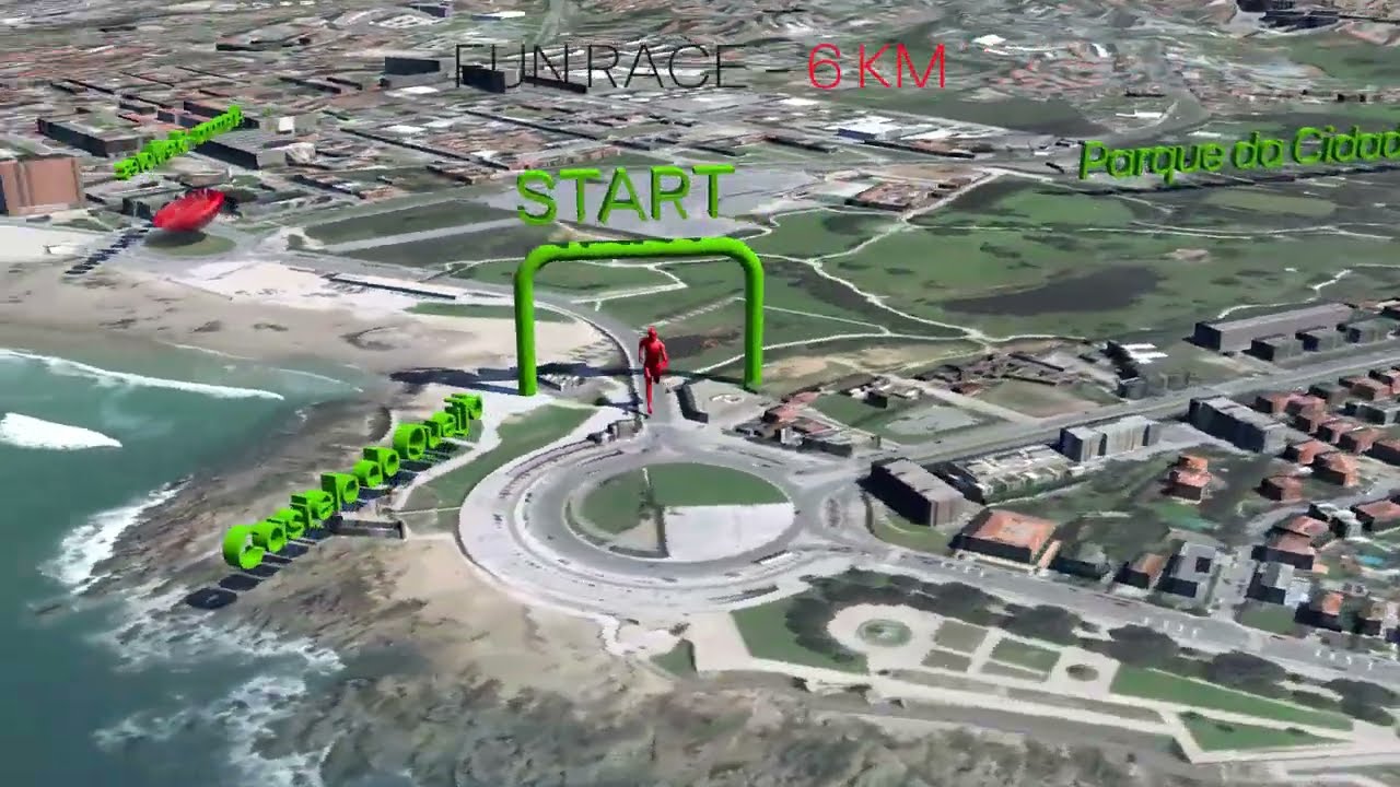 Percurso/Course EDP Fun Race (6 km) - YouTube