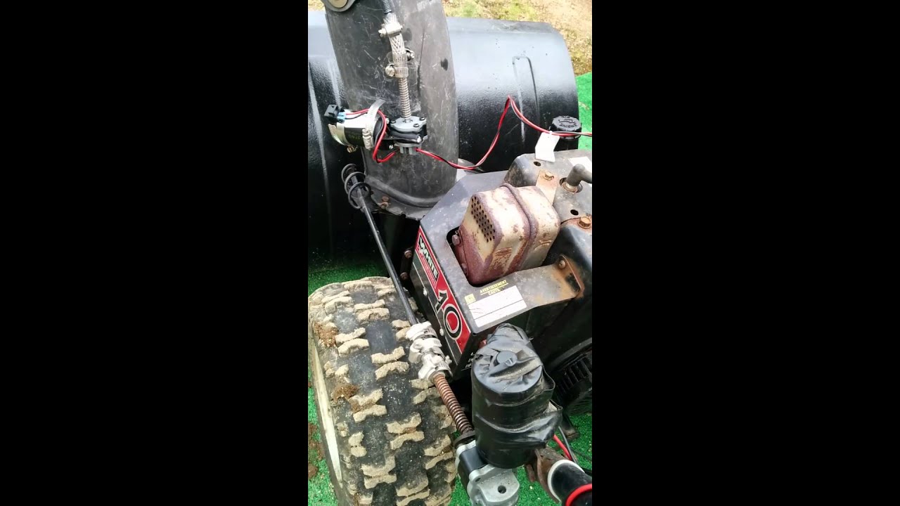 Snowblower electric chute control hack. - YouTube