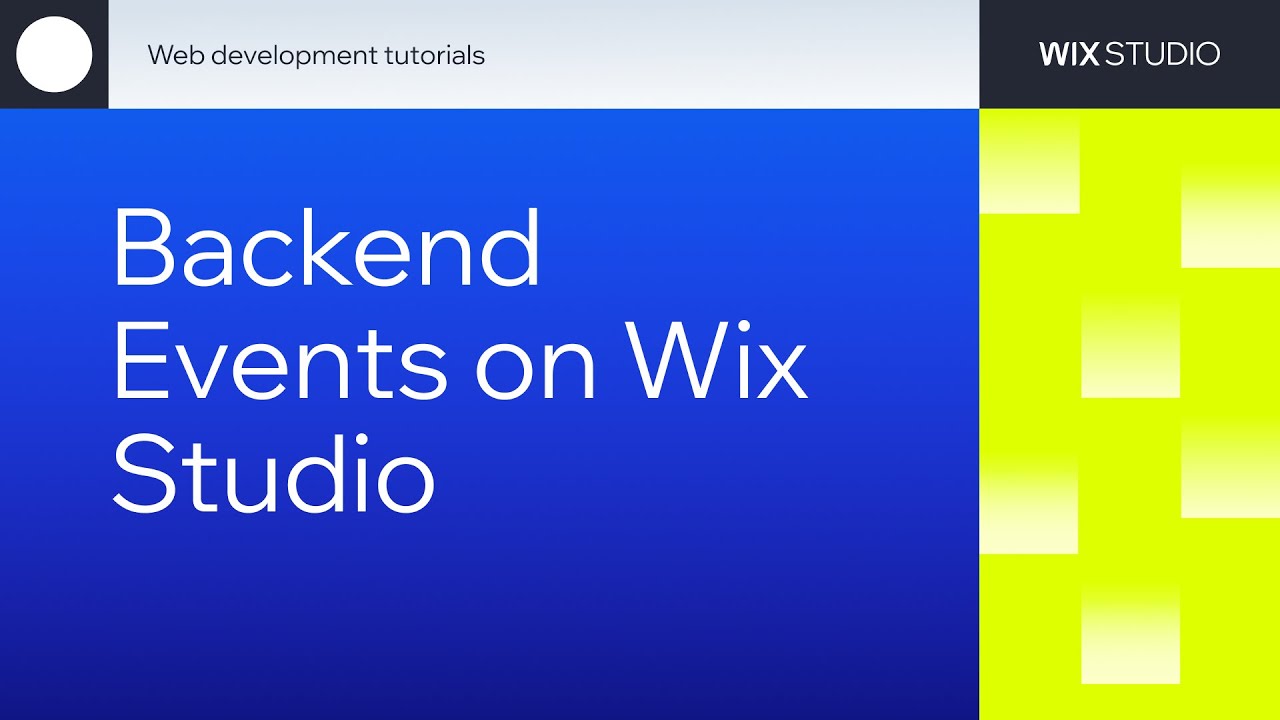 Intro to Backend Events on Wix Studio - YouTube