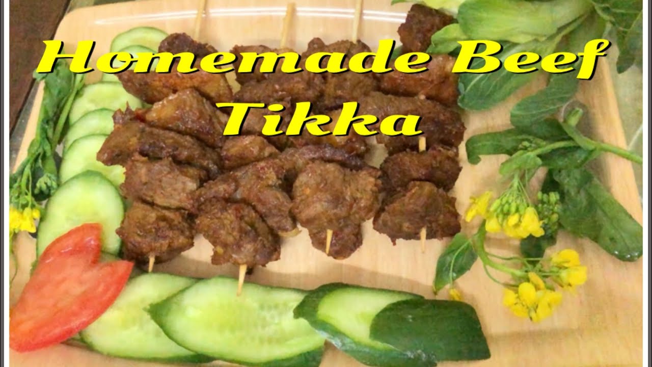 Homemade Beef Tikka Recipe | Beef tikka | beef tikka in pan | spicy ...
