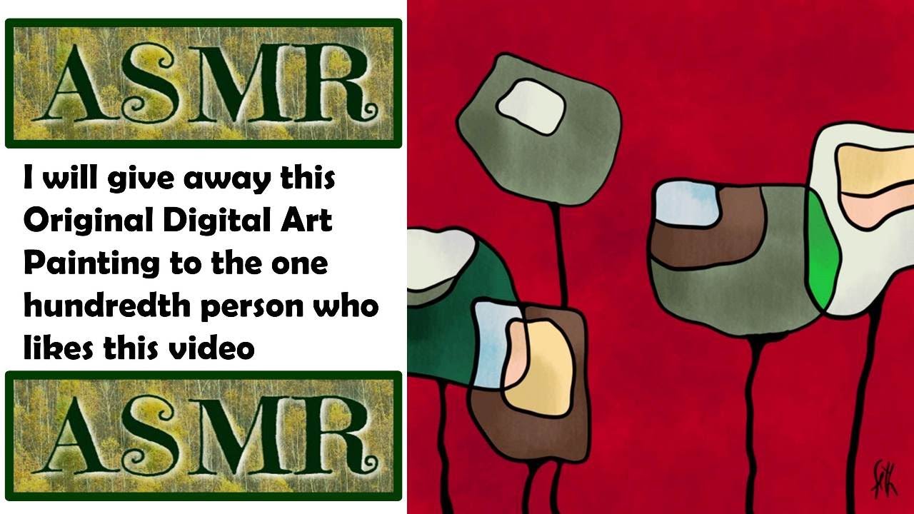 ASMR - The relaxing process of creating 🎨 a digital art painting 💰 ...