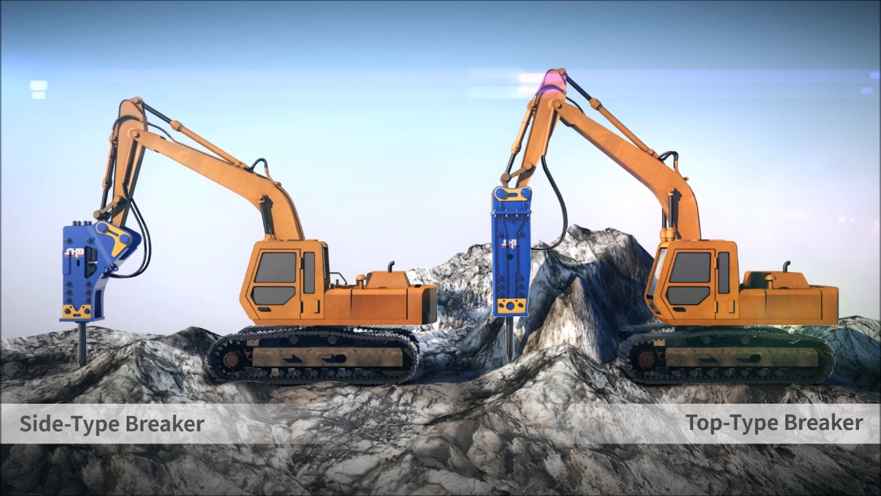 [기계설비] 굴삭기용 유압 브레이커 Excavator breaker |유한SHB - YouTube