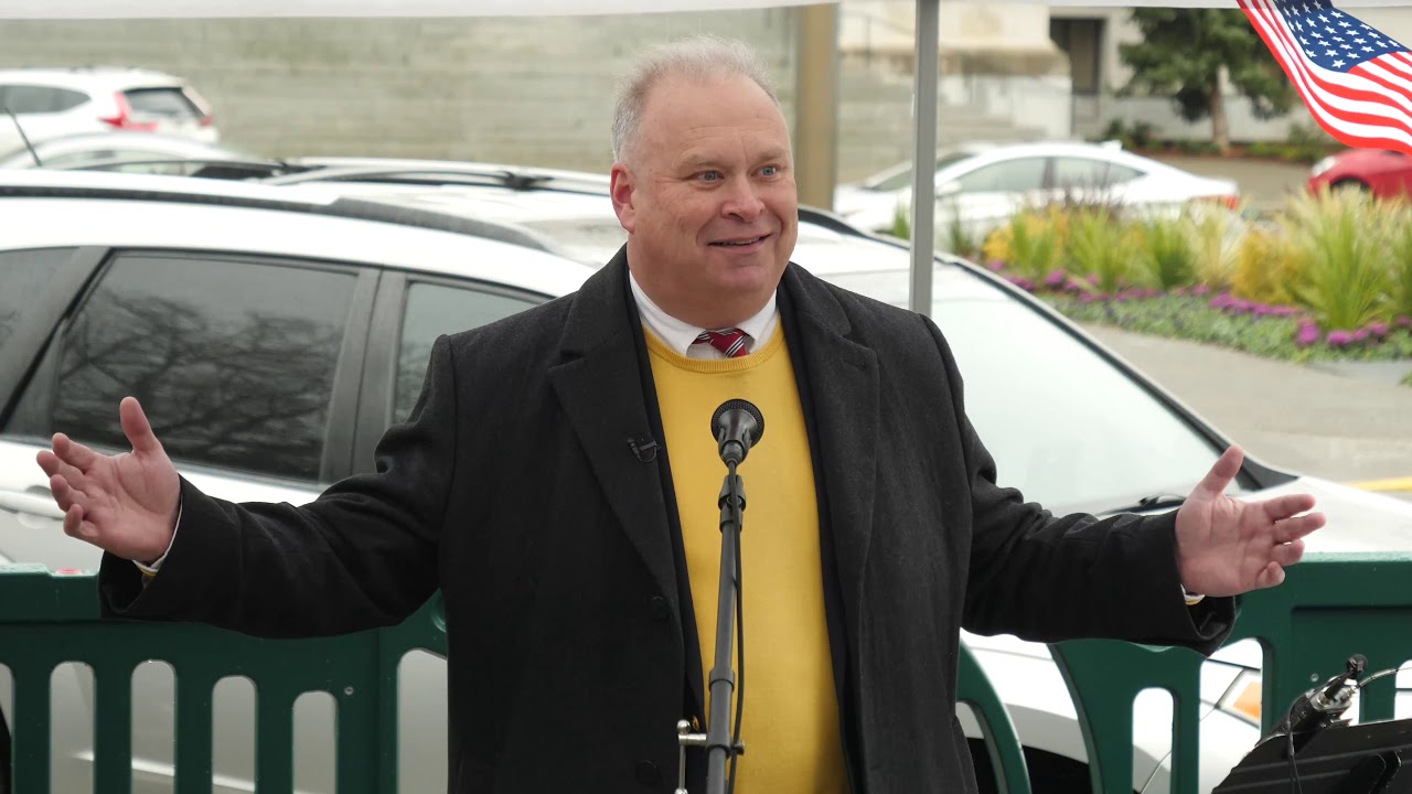 Rep. Jim Walsh speaks at the 'Uphold the People's Vote Rally' in ...