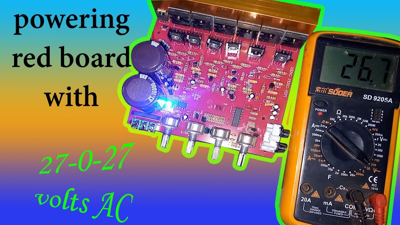 Heng peng red board with 27-0-27 volts - YouTube