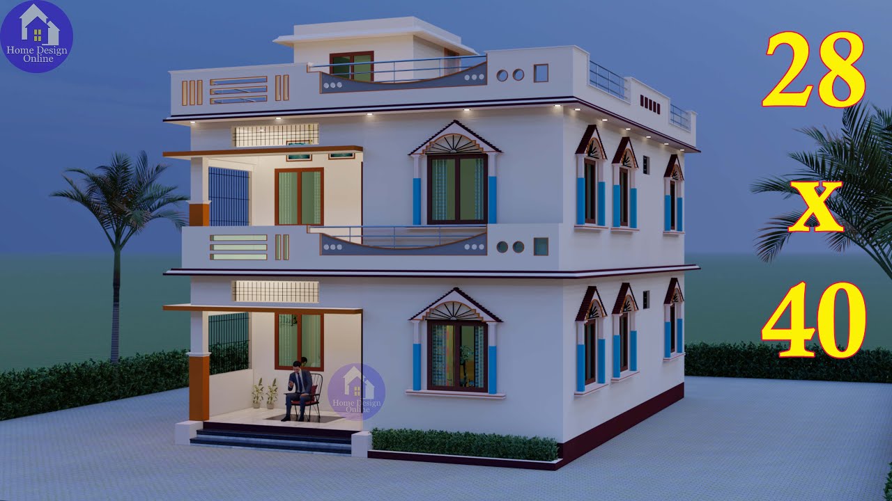 Ground+First Floor Home Design II Beautiful Home Idea II 28x40 Ghar ka ...