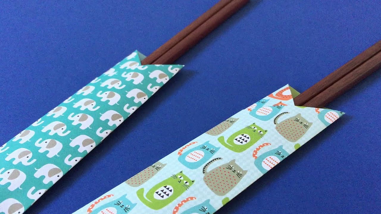 DIY Paper Work: Origami Chopstick Wrapper - YouTube