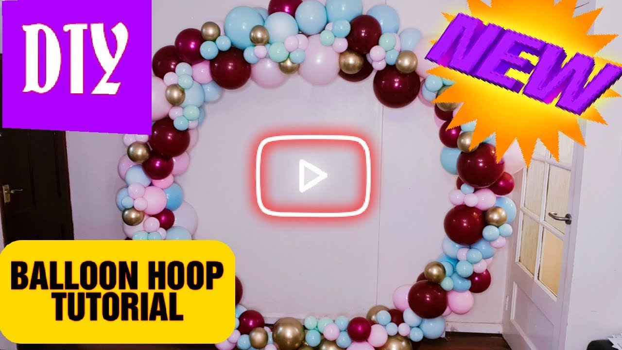 DIY Circle Balloon Backdrop Tutorial | Balloon Arch | DIY Balloon Garland Tutorial | - YouTube