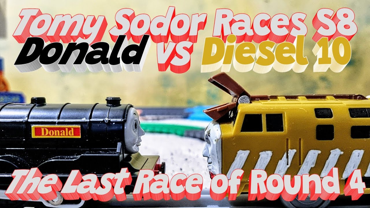 Tomy Sodor Races: Donald vs Diesel 10 S8 Round 4, Race 4! - YouTube
