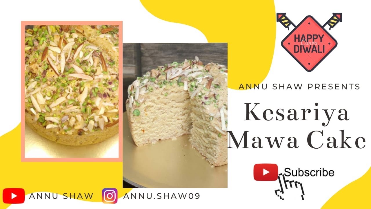 Kesariya Mawa Cake || Diwali Special || Mawa Cake ||Rich Dessert ...