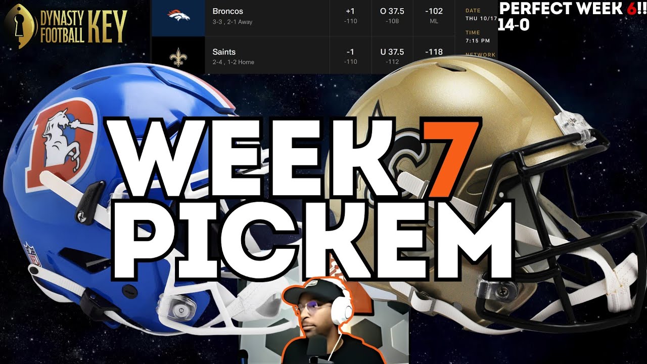 NFL Week 7 Pickem Picks - YouTube