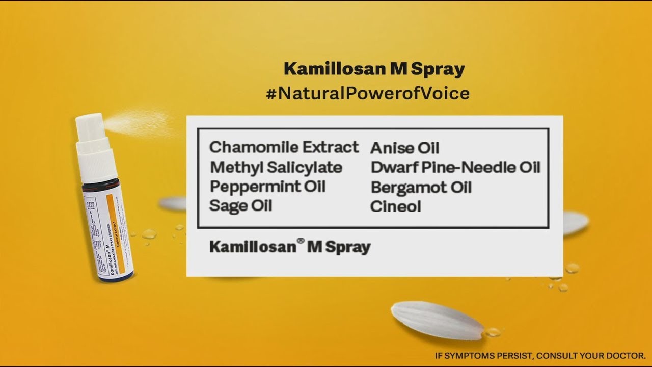 Showcase your #NaturalPowerOfVoice with Kamillosan M Spray! - YouTube