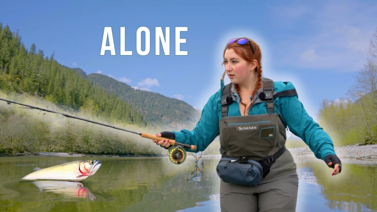 Catching Trout & Salmon Fly Fishing Alone in BC Wilderness - YouTube