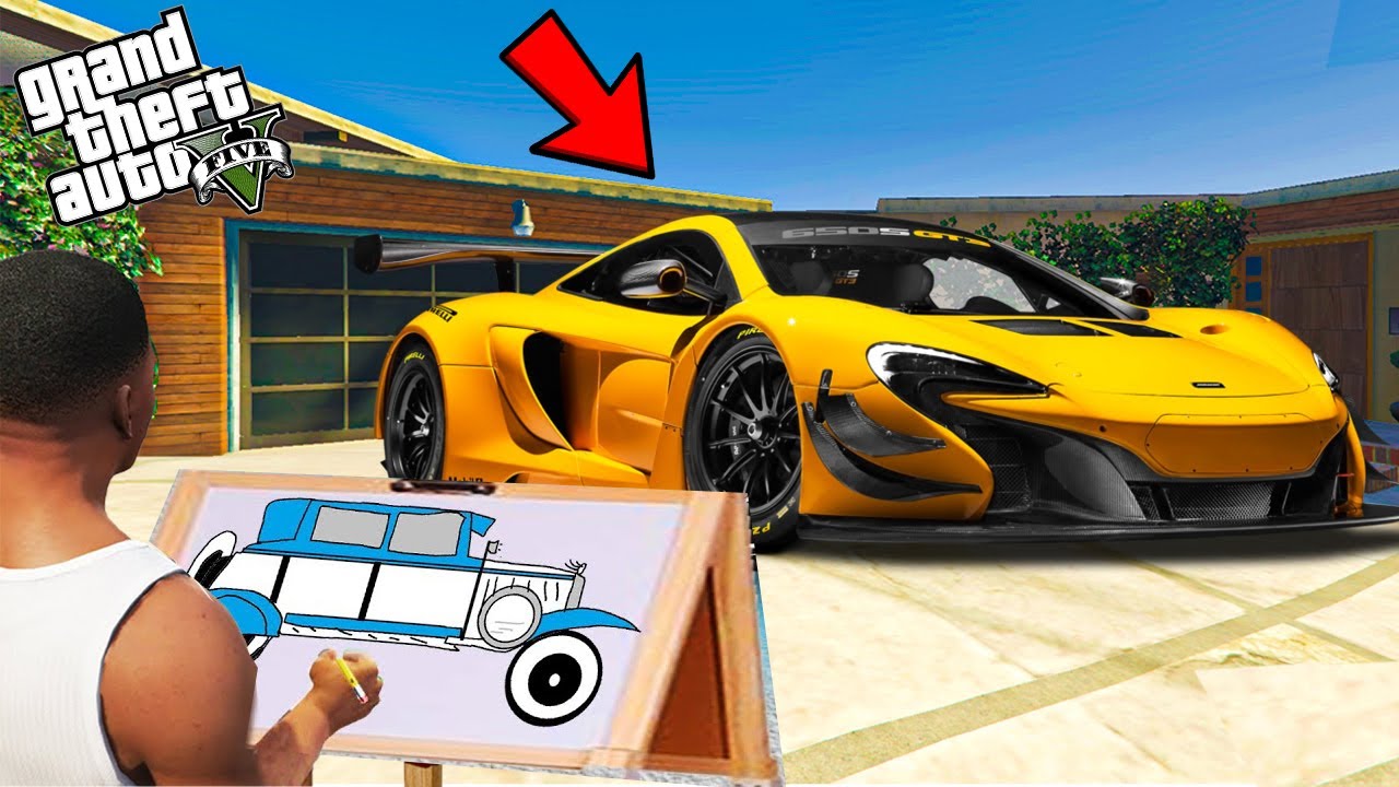 GTA 5: Franklin Draw The Most Faster Car In GTA 5 Uses Magical Painting ...