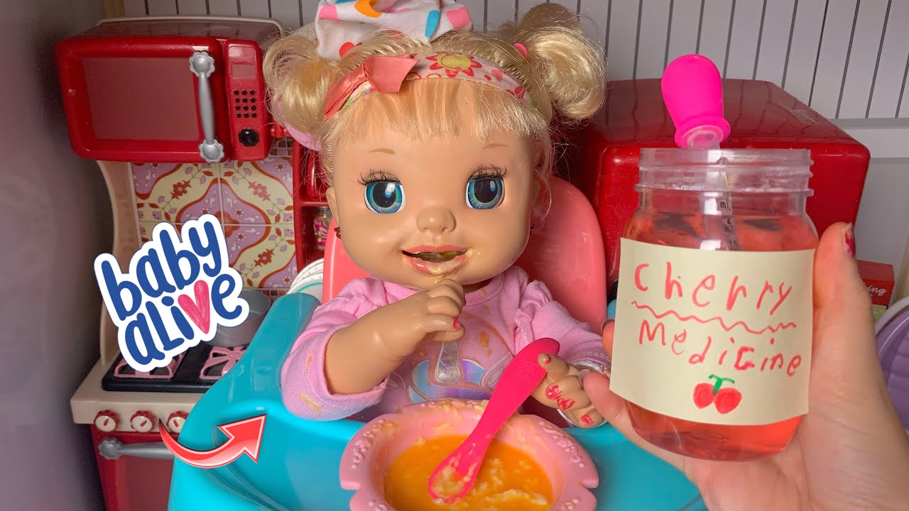 BABY ALIVE Danielle has a Fever DIY DOLL Medicine 🤒 - YouTube