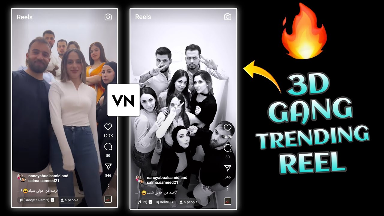Instagram trending gang reel video editing | Instagram trending 3D ...