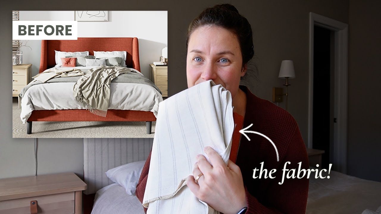Transforming my bed frame with DIY Upholstery 😍 *COTTAGE Inspired* | EP ...