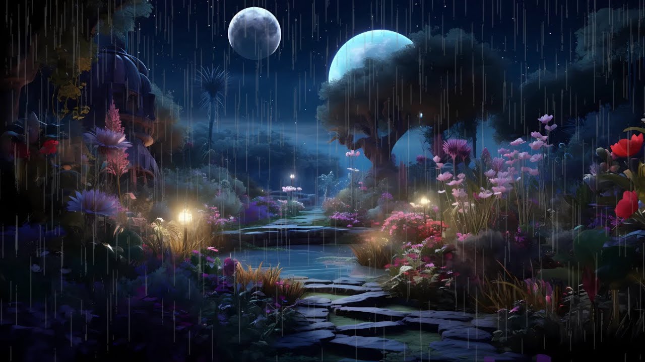 Gentle Rainfall on Umbrella | Relaxing Nature Sounds for Sleep and ...