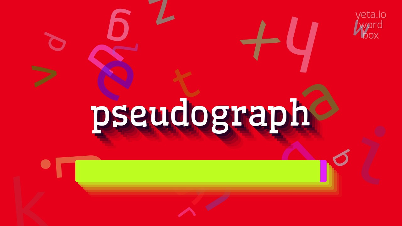 How to say "pseudograph"! (High Quality Voices) - YouTube