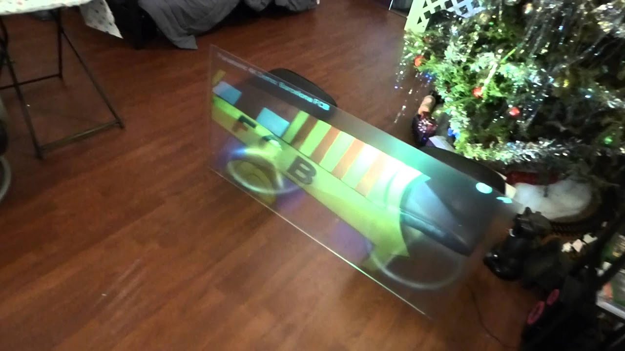 CRYSTAL EDGE TECHNOLOGY NEW SEE THROUGH PROJECTOR SCREEN! - YouTube