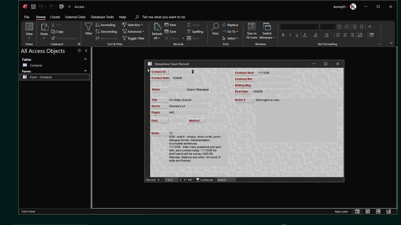 Access Database with Glitchy Textbox - YouTube